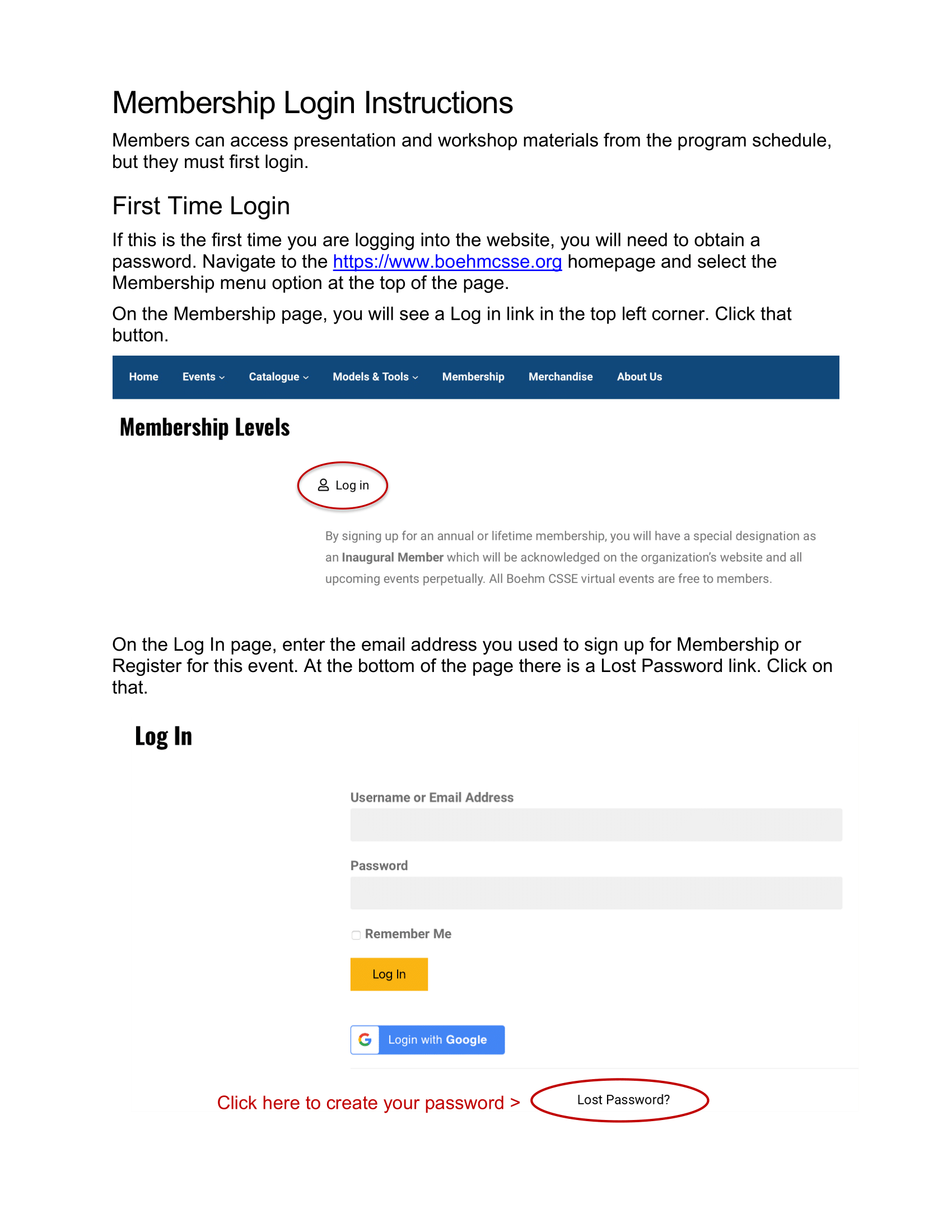 Login Instruction – BOEHM CSSE